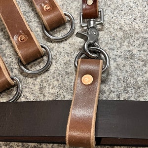 Leather D Ring Loops for Belts / Suspender Loops Set of 4, Belt Loop ...