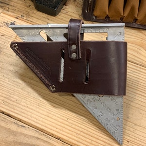 Speed Square Holder, Handmade Full Grain Bridle Leather, Amish ...
