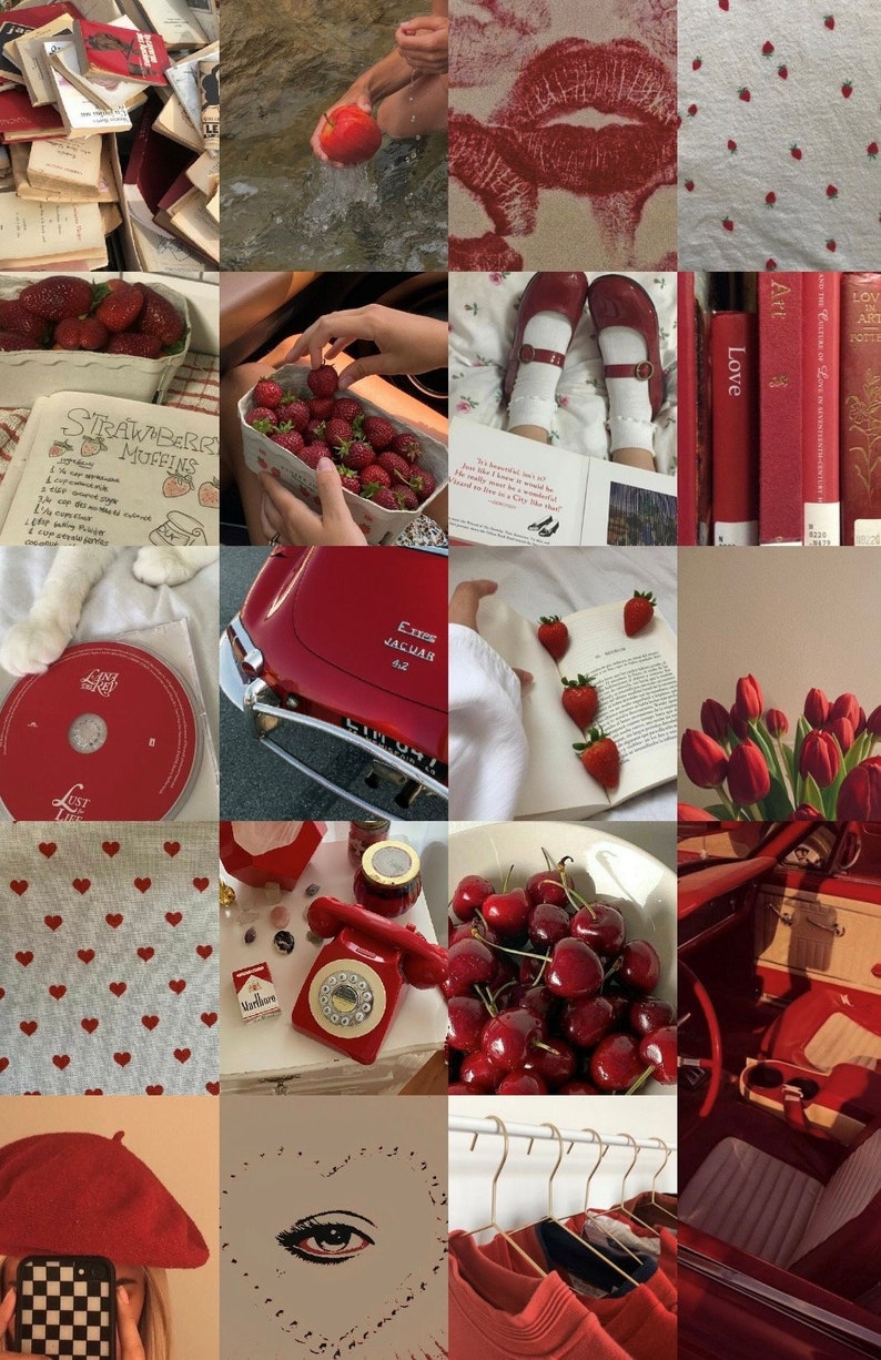 Cherry Collage Kit - Etsy