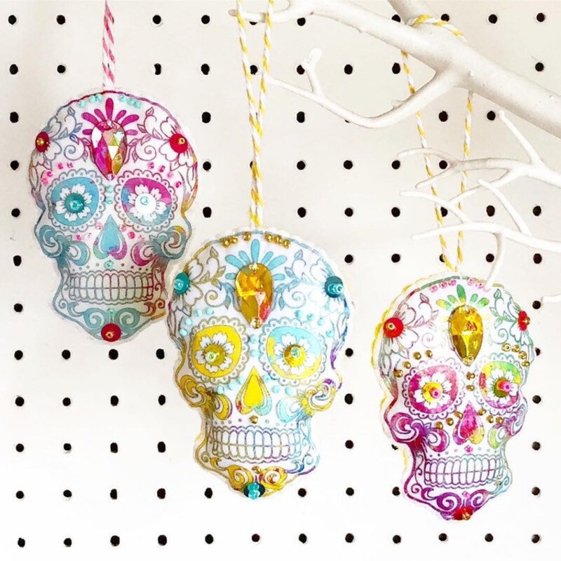 Sugar Skull Ornament - Etsy