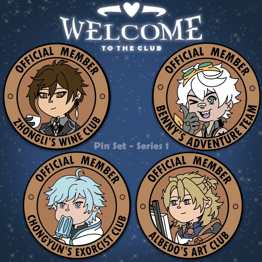 Welcome to the Club Series 1 Genshin Impact Club Pins Genshin Enamel ...