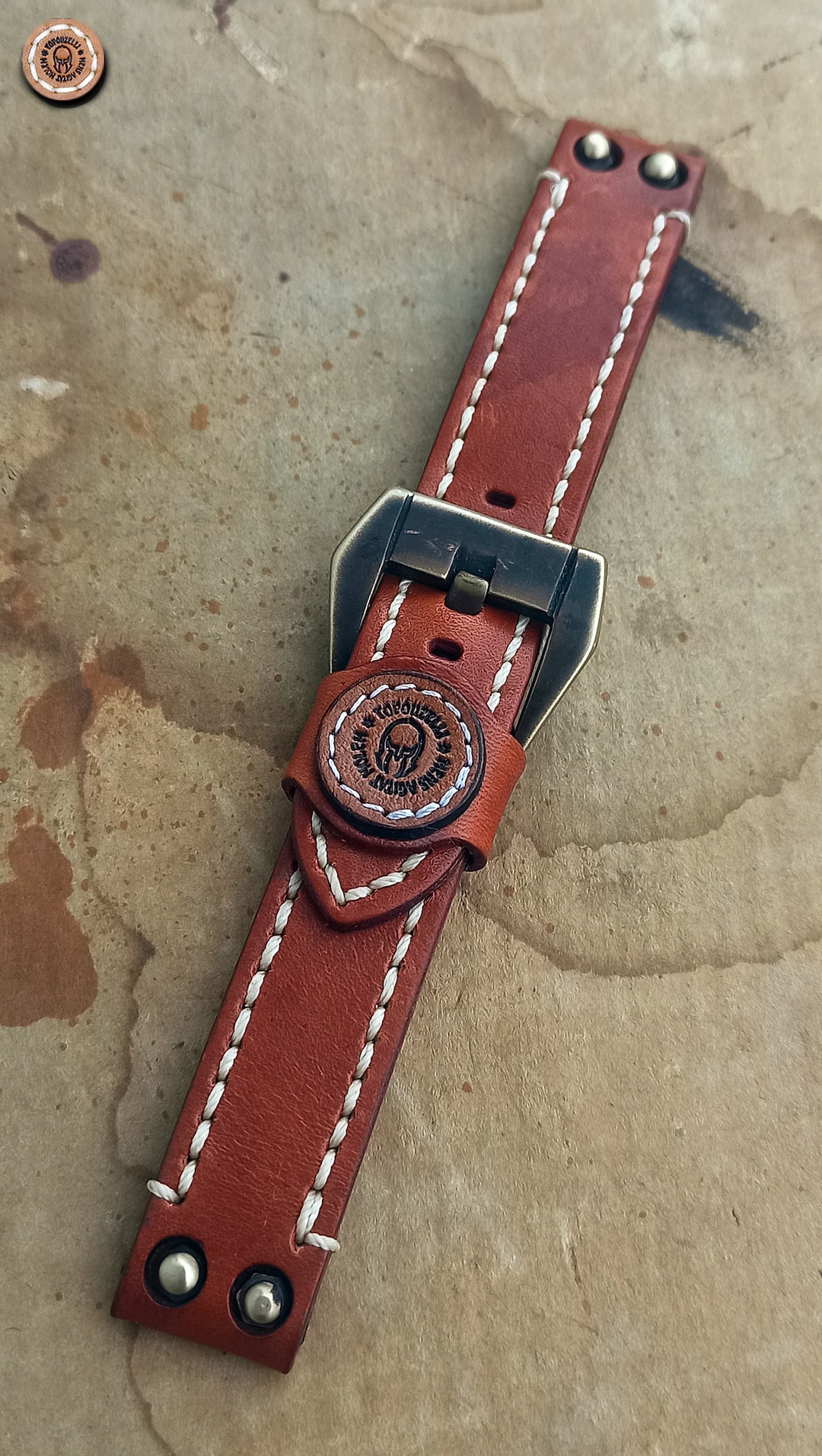 Watch Strap, Band, 24mm, bronze Age Series, T1182, Bronze Buckle, - Etsy