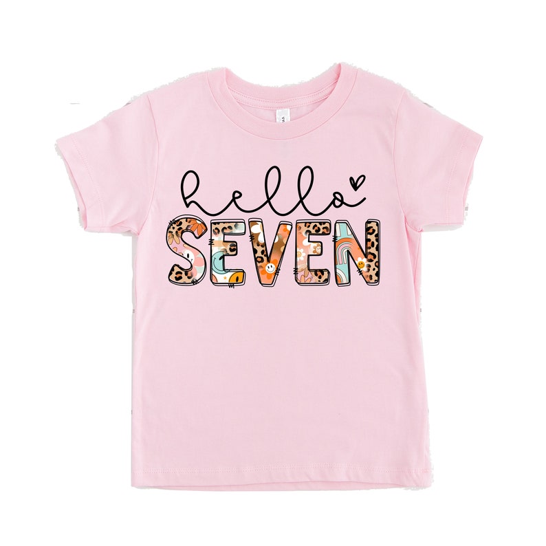Hello Seven 7th Birthday Shirt Seventh Birthday Shirt - Etsy