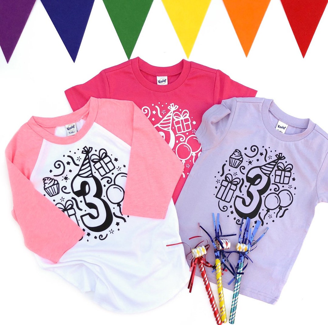 Third Birthday Shirt 3rd Birthday Shirt 3 Years Old - Etsy