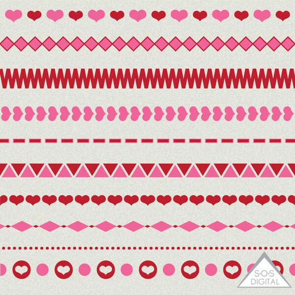 Valentines Borders - Etsy