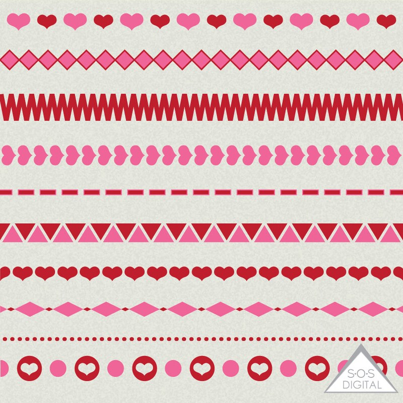 Valentines Borders - Etsy
