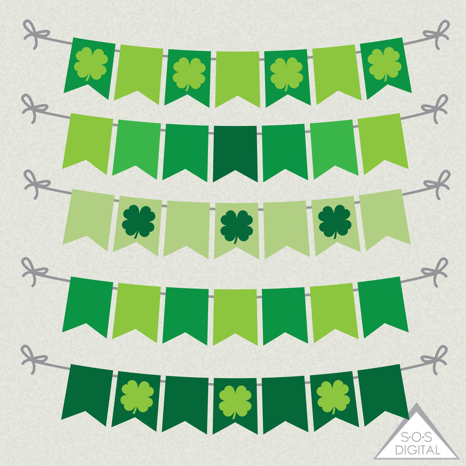Shamrock Banner, St Patrick's Day Banner, Four Leaf Clover Banner ...