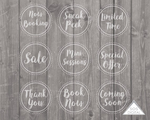 Photography Marketing Overlays Sale Mini Sessions Sneak | Etsy