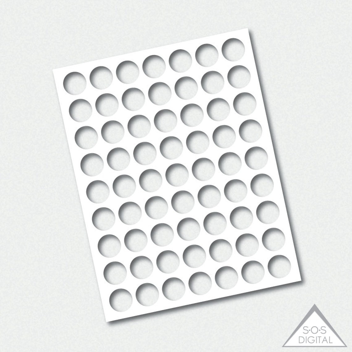 1 Inch Circle Template, Party Printable Template, PNG Template File ...