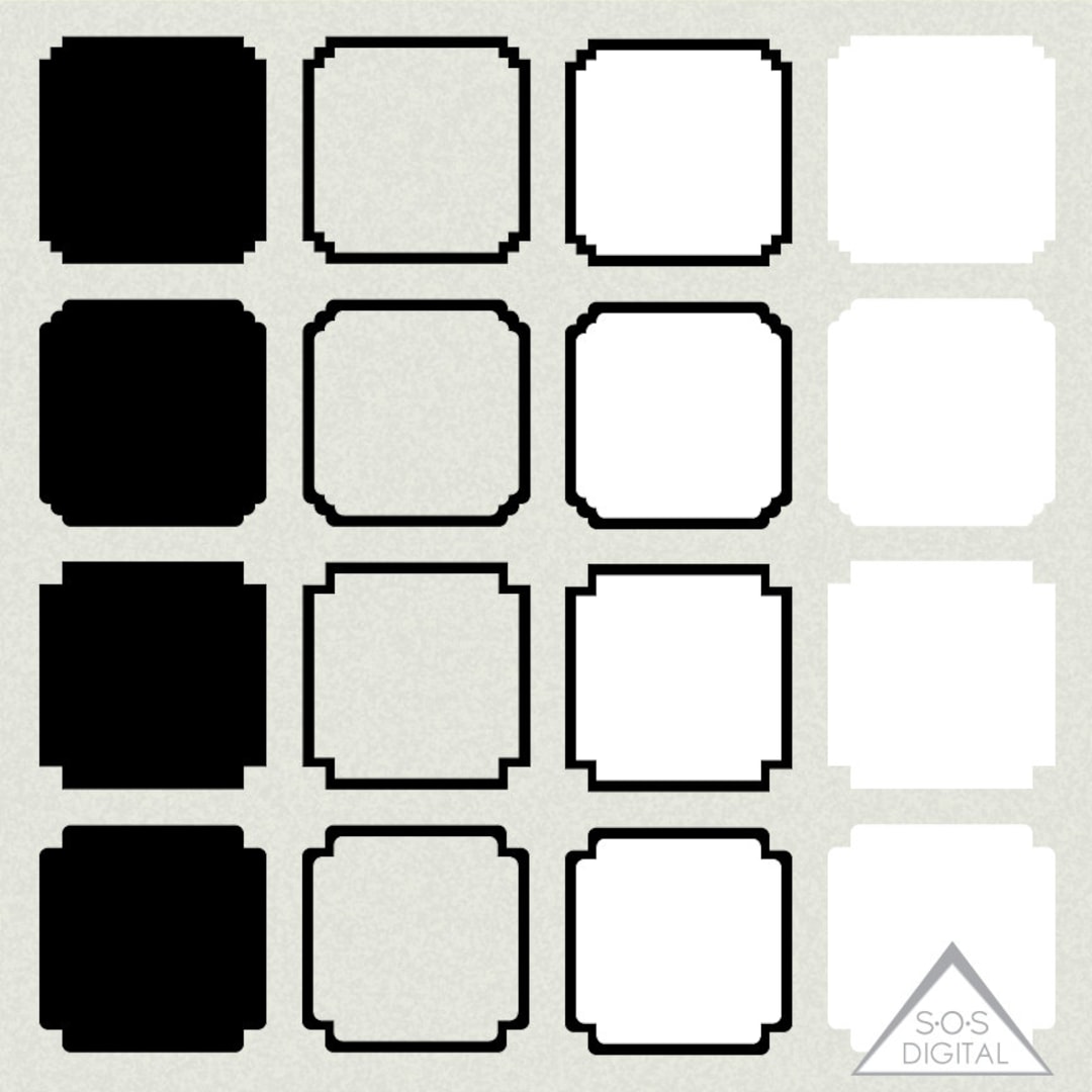 Square Digital Frames, Square Frame, Tribal Frame Clipart, Basic Frames ...