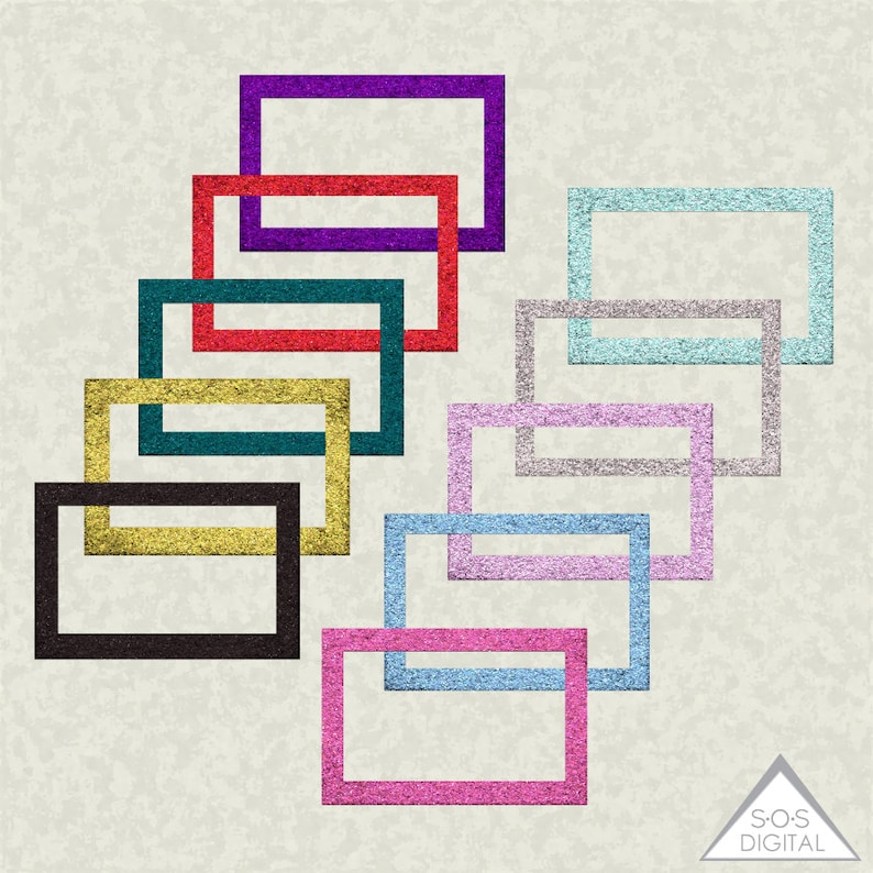 Digital Frames, Glitter Frames, Clipart Frames, Glitter Picture Frames ...