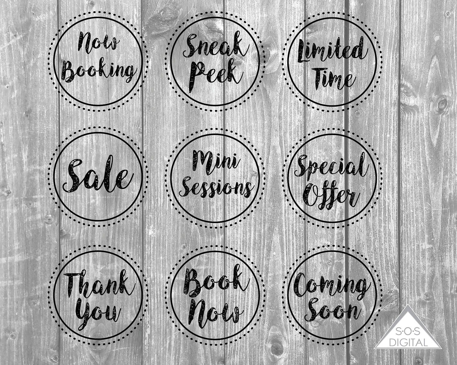 Photography Marketing Overlays Sale Mini Sessions Sneak - Etsy