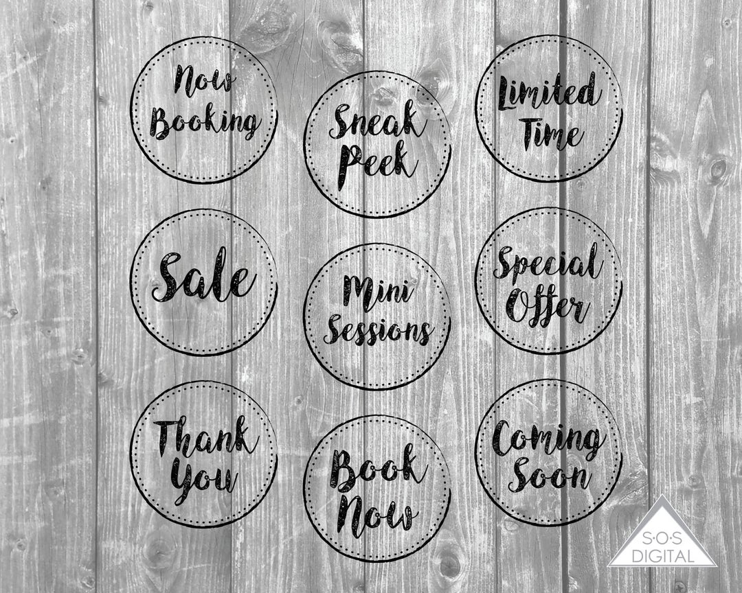 Photography Marketing Overlays, Sale, Mini Sessions, Sneak Peek ...