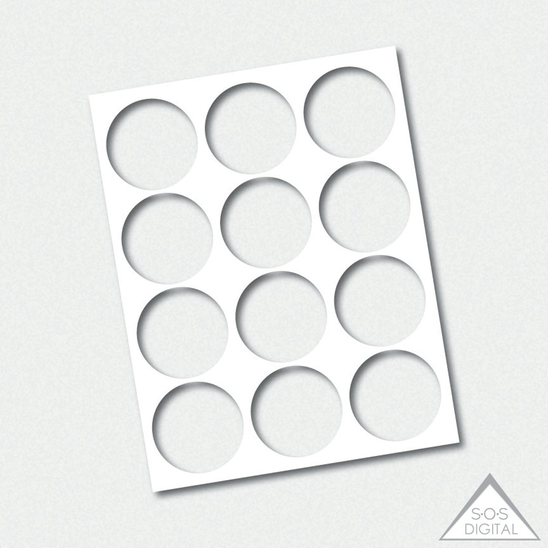 2.5 Inch Circle Template, Party Printable Template, PNG Template File ...