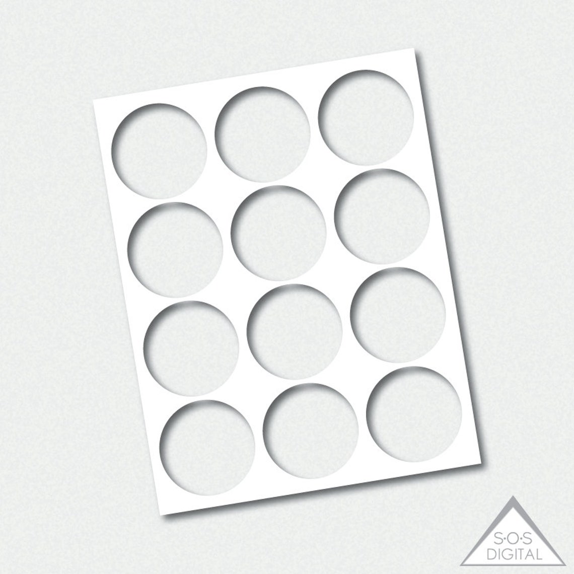 2.5 Inch Circle Template, Party Printable Template, PNG Template File ...