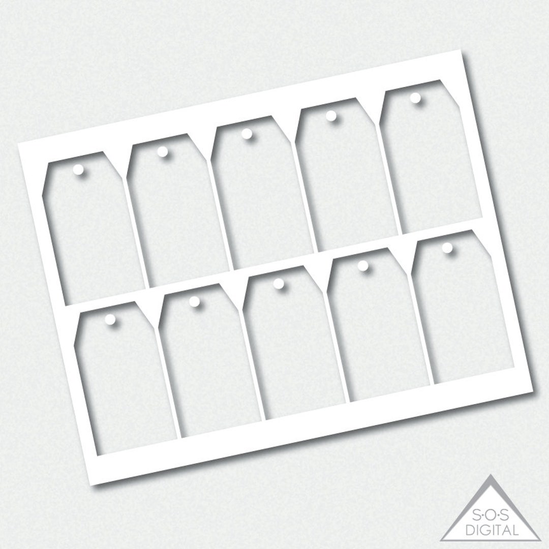 Gift Tag Template, Product Tag Template, PNG Template File, Hanging Tag ...