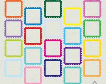 Frame Clipart Set 20 Digital Frames Round Frames Scalloped - Etsy