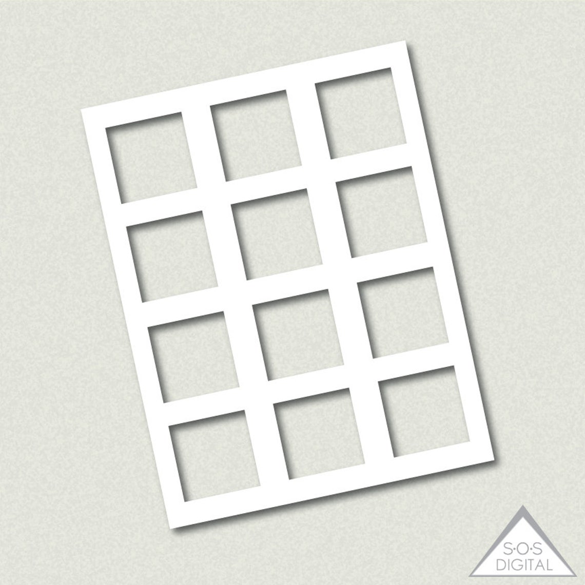 2 Inch Square Template, Party Printable Template, PNG Template File ...