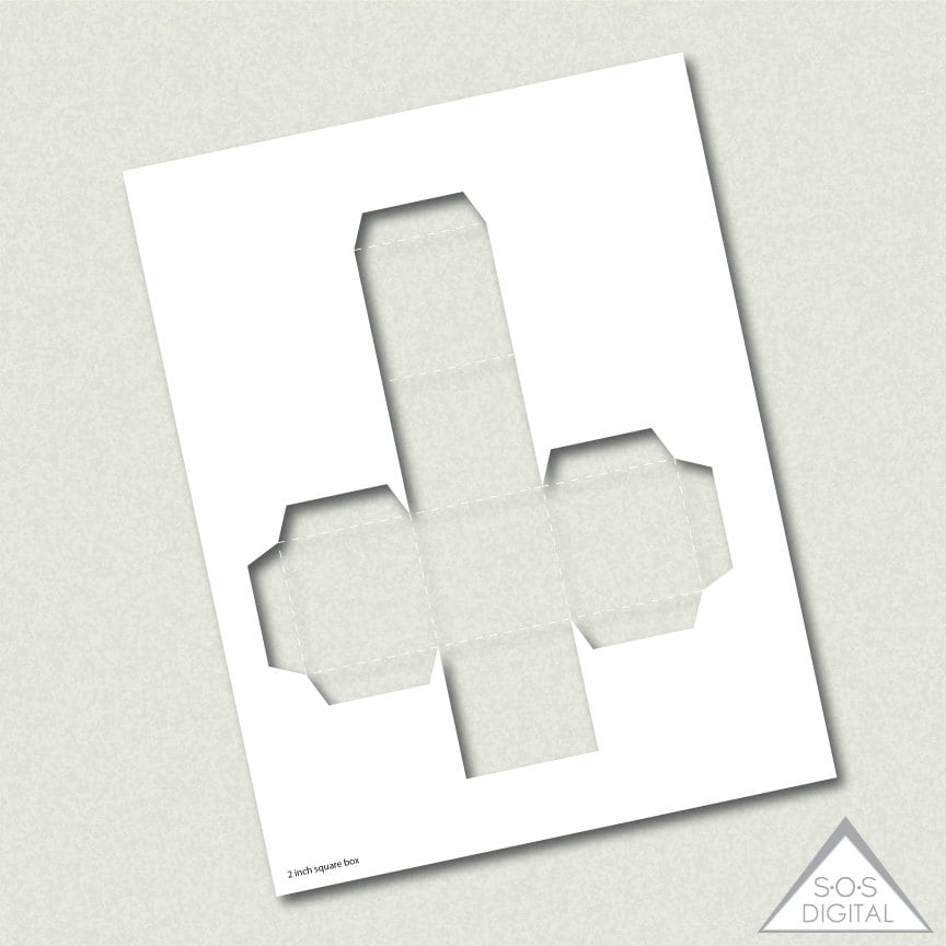 2 Inch Square Box Template Party Printable Template PNG - Etsy