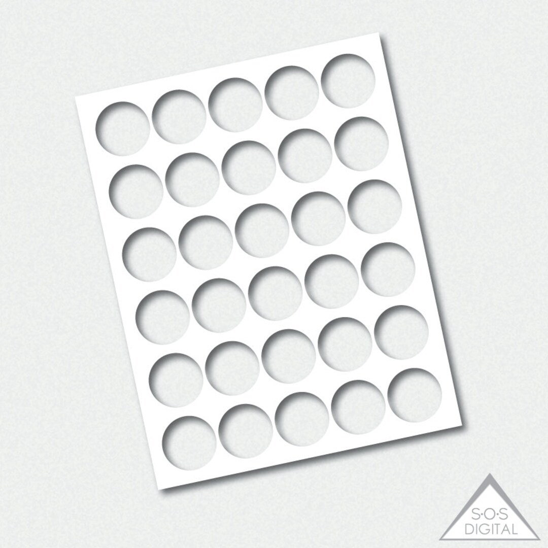 1.5 Inch Circle Template, Party Printable Template, PNG Template File ...