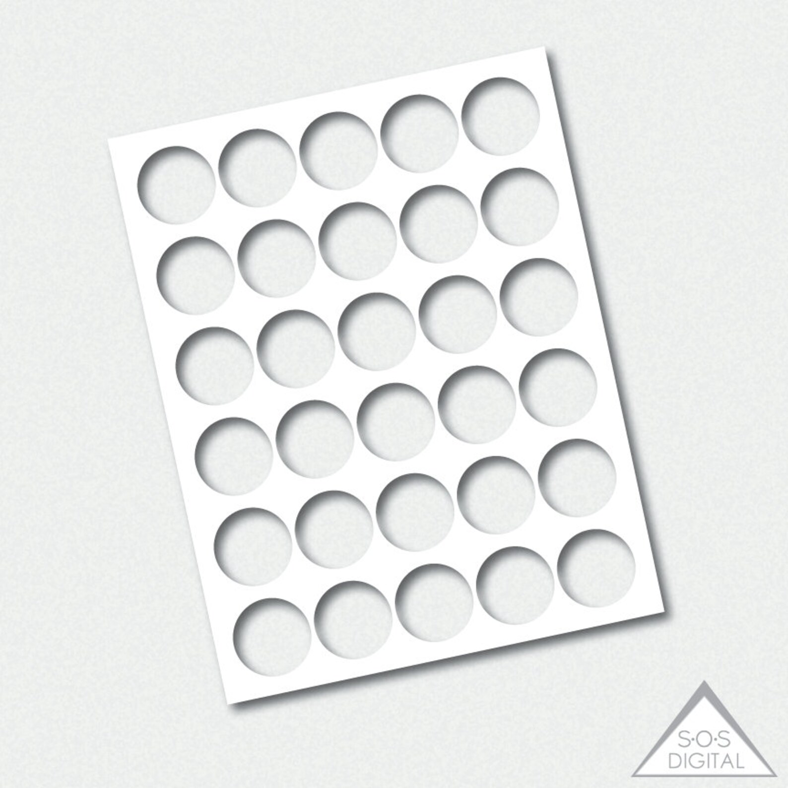 1.5 Inch Circle Template, Party Printable Template, PNG Template File ...