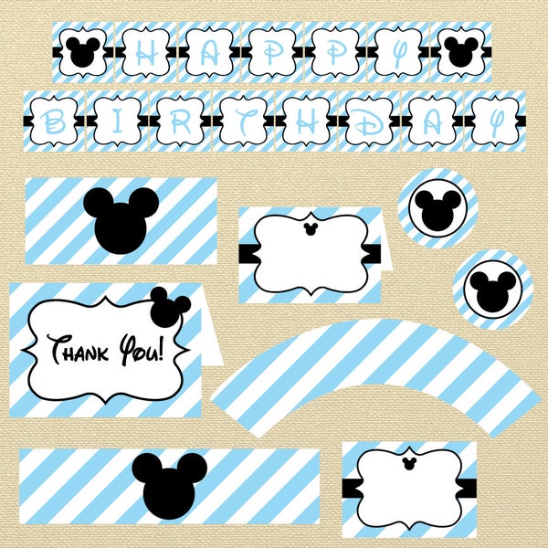 Baby Blue Mickey - Etsy