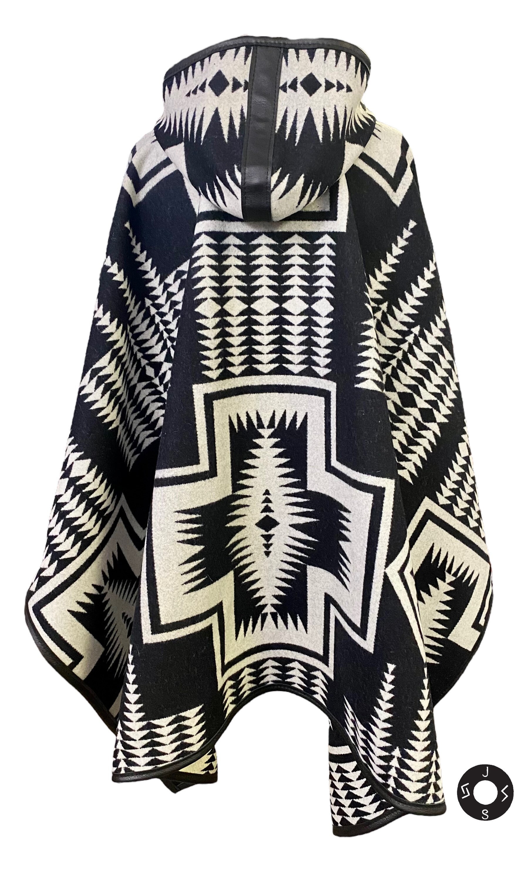 Riding Poncho in Harding Black & White - Etsy