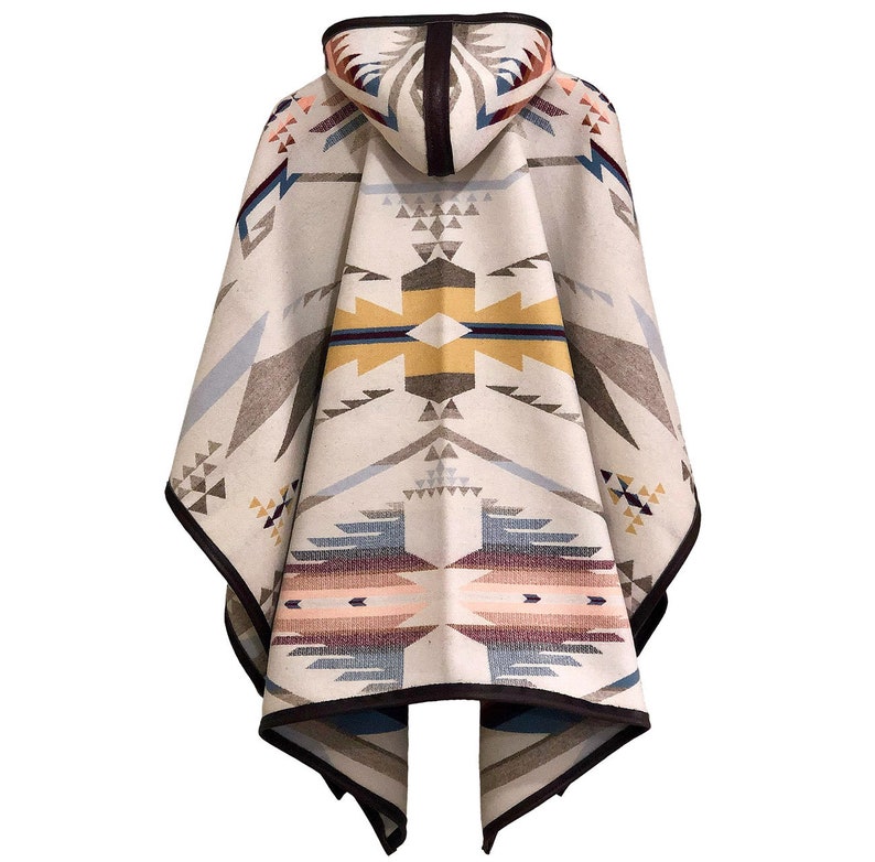 Riding Poncho in White Sands Leather Trim - Etsy