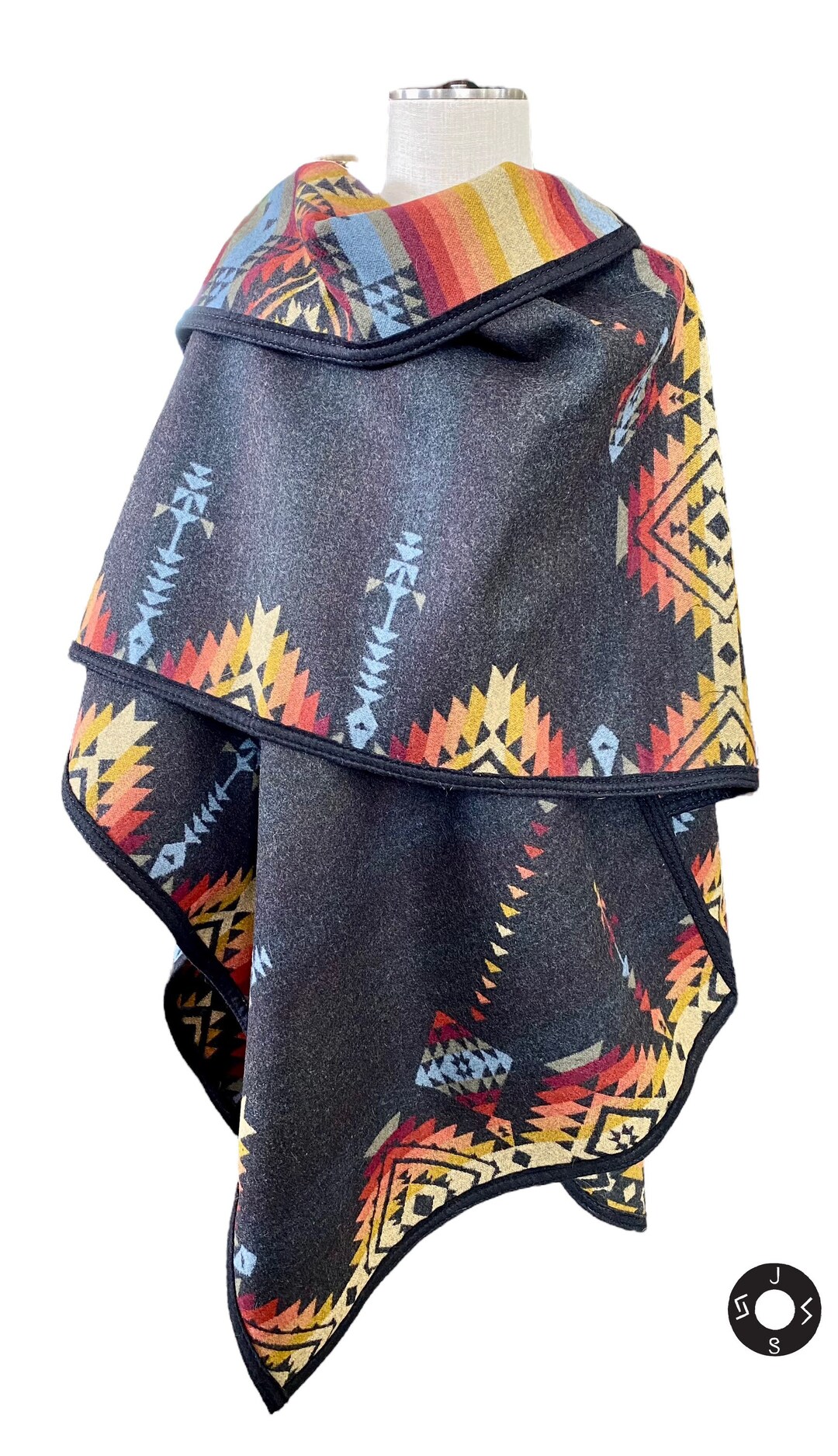 Medium Weight Ruana With Free Matching Infinity Scarf. - Etsy