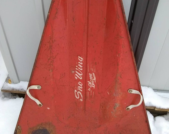 RESERVE/KAREN Vintage Sno Wing Metal Sled by Blazon Children's Slide ...