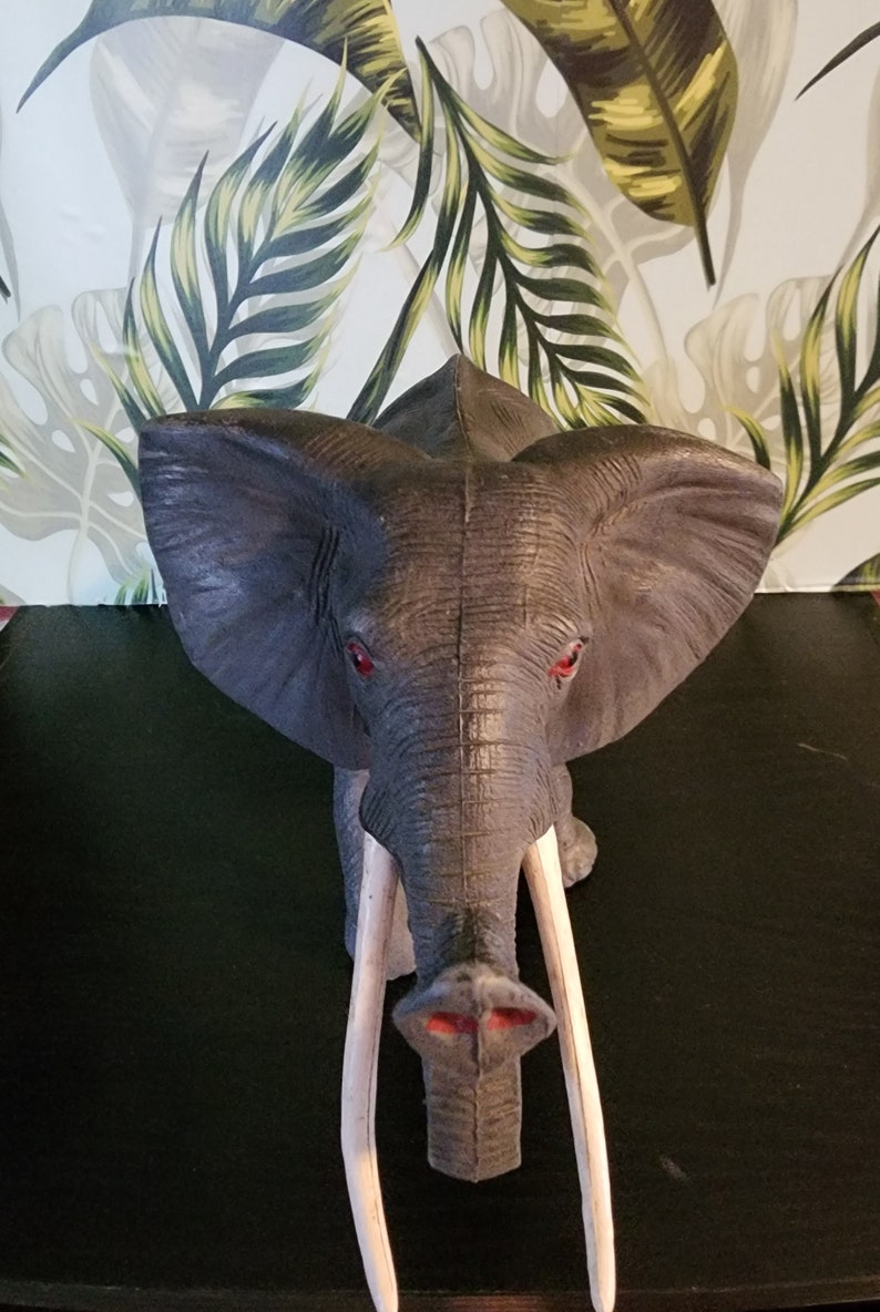 1984 Imperial Made in Hong Kong Hard Plastic Gray Elephant - Etsy