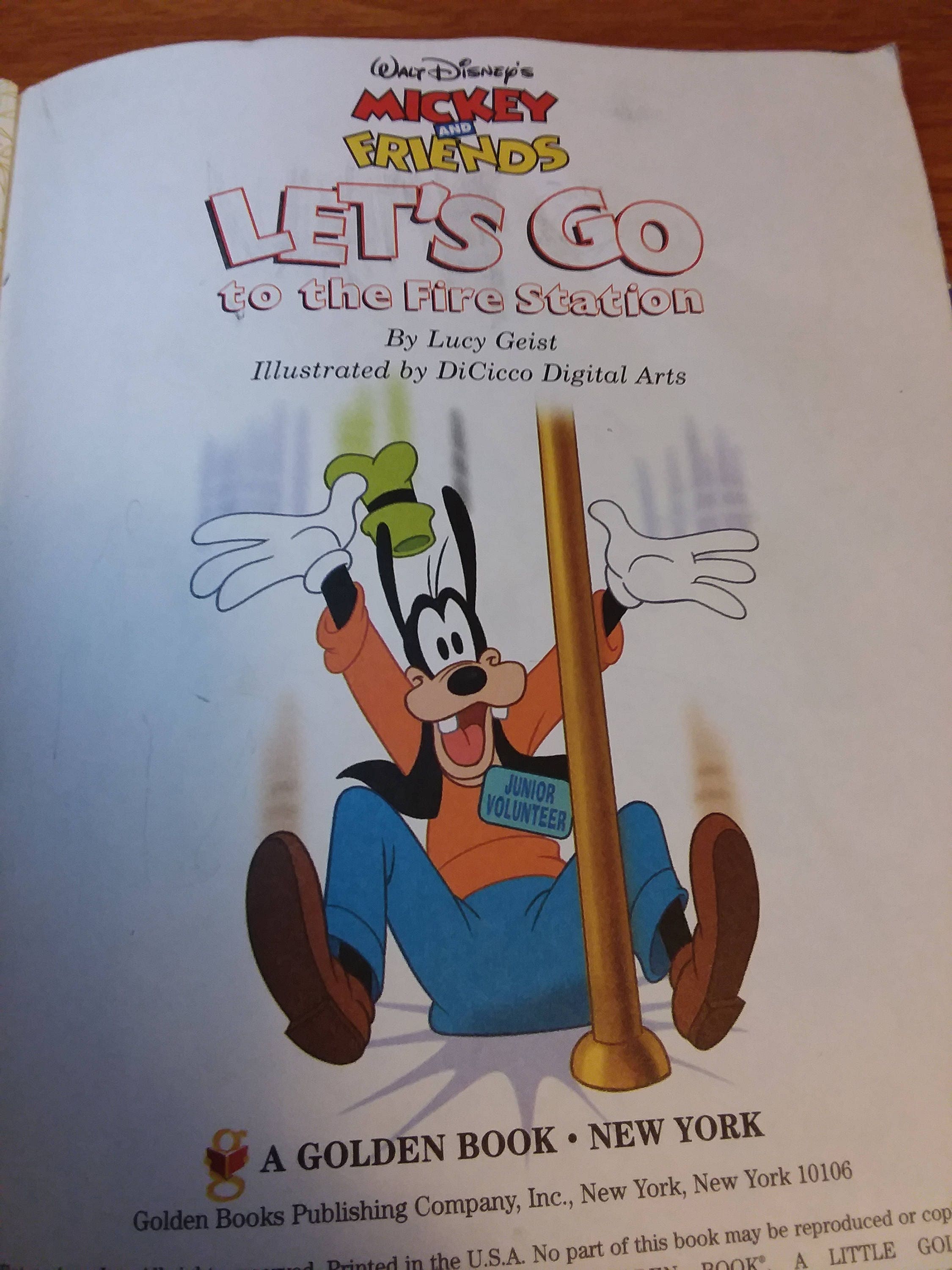 Little Golden Book Walt Disneys Mickey and Friends Let's Go to the Fire ...