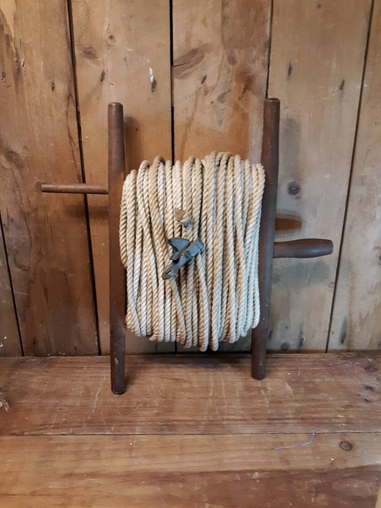 Vintage Wood Rope Winder Rope Holder Garden Winder Reel Winder | Etsy