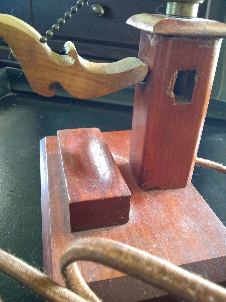 Vintage Wood Hand Water Pump Lamp Well Pump Wishing Well Lamp Vintage ...