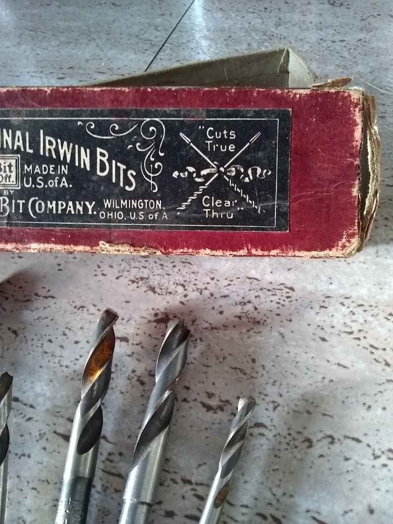 Vintage Irwin Bits Box Genuine and Original Irwin Bit - Etsy