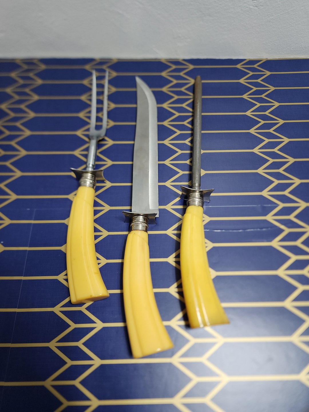 Vintage 3 Piece Carving Set Carving Utensil Vintage Kitchenware ...