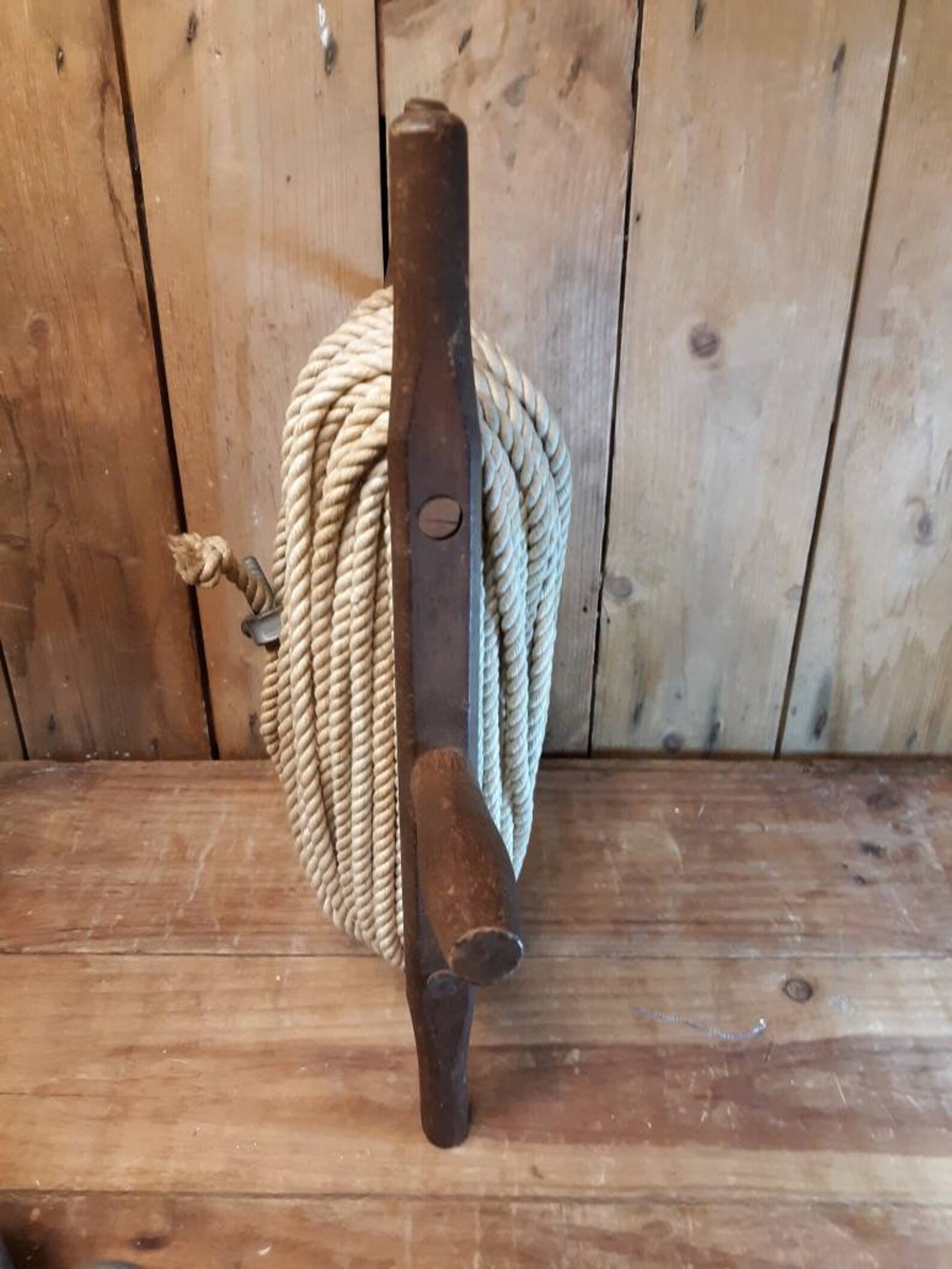 Vintage Wood Rope Winder Rope Holder Garden Winder Reel Winder | Etsy