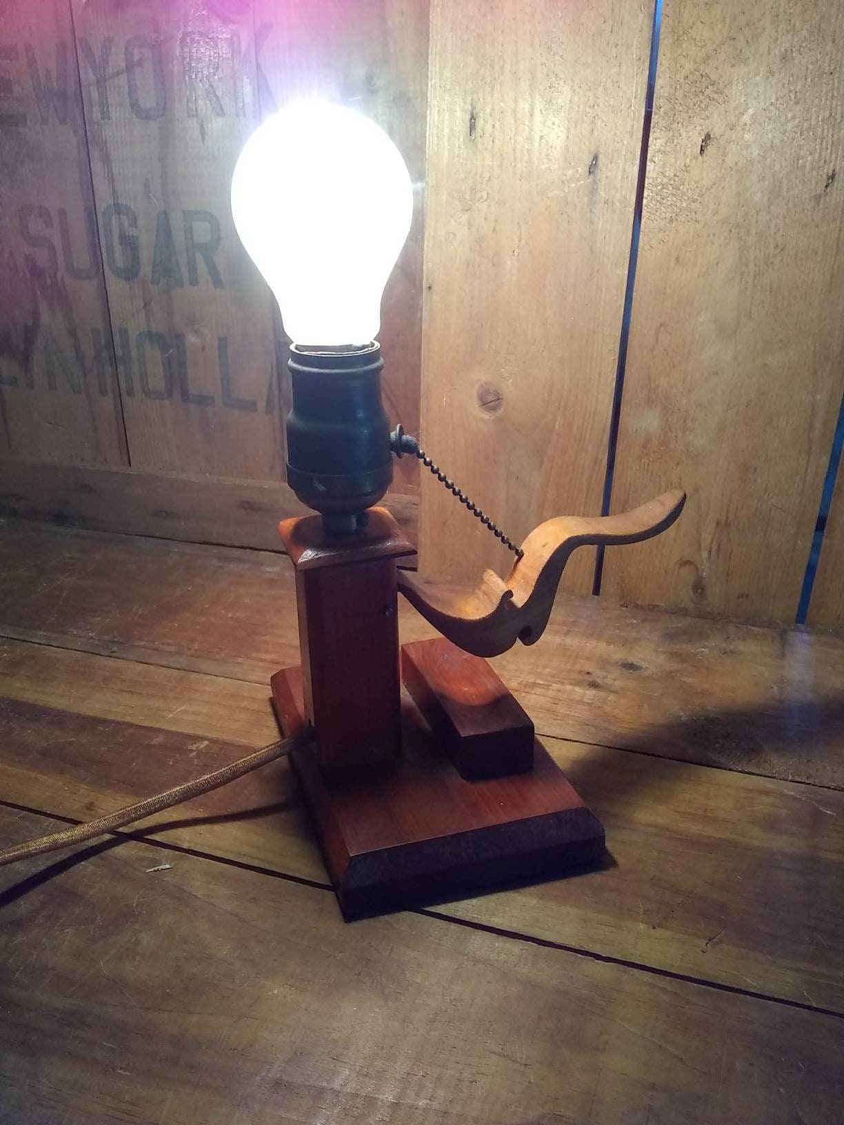Vintage Wood Hand Water Pump Lamp Well Pump Wishing Well Lamp - Etsy