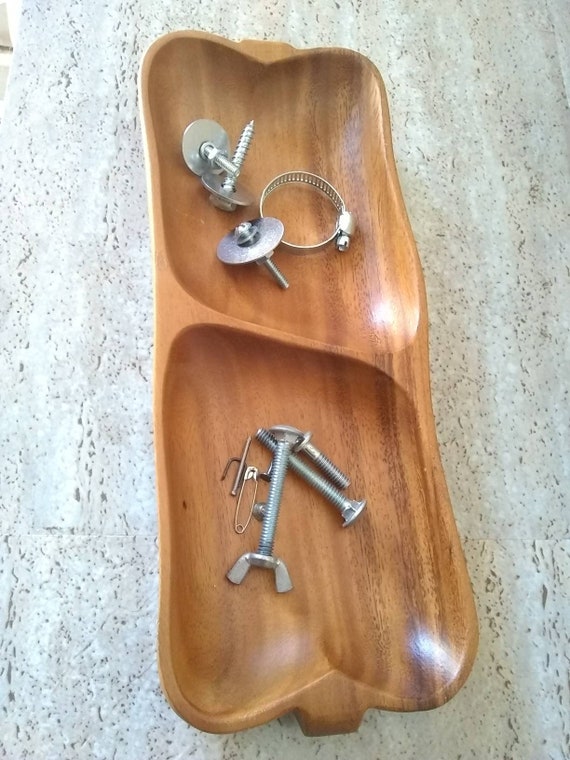 Dining & Serving Kitchen & Dining Vintage Monkey Pod Wood Carved Bowl ...