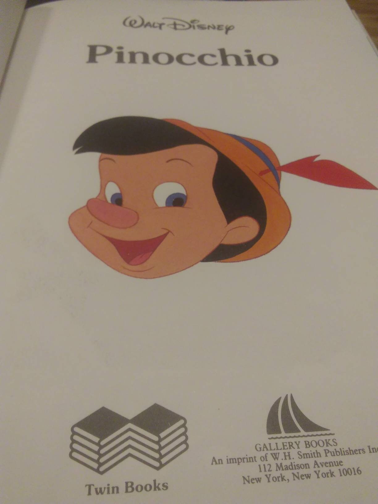 1986 Walt Disney Pinocchio Childrens Disney Storybook Disney Hard Cover ...