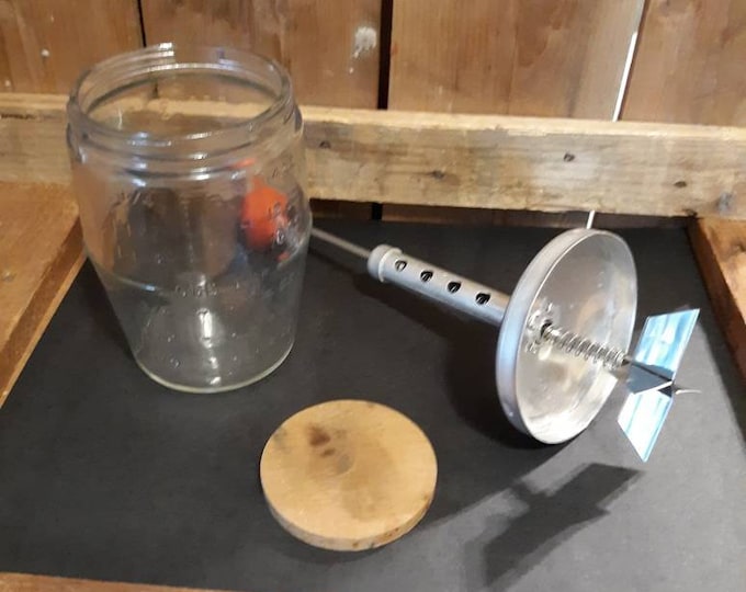 Red Wood Handled Food Chopper, Red Handled Chopper, Red Handled Double ...