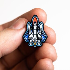 NASA Space Shuttle Enamel Pin - 1" Soft Enamel Pin - Space Exploration ...