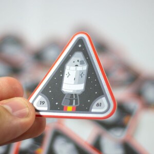 NASA Moon Landing Sticker - Foil Metal Effect - 2 X 2 Inch - Moon ...