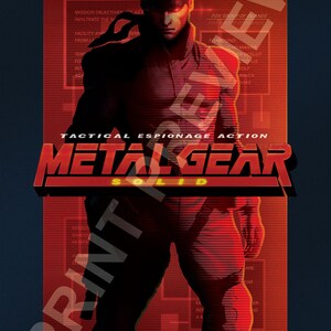 Metal Gear Solid Snake Poster 12 X18 Inch Red Alert Game Print MGS1 ...