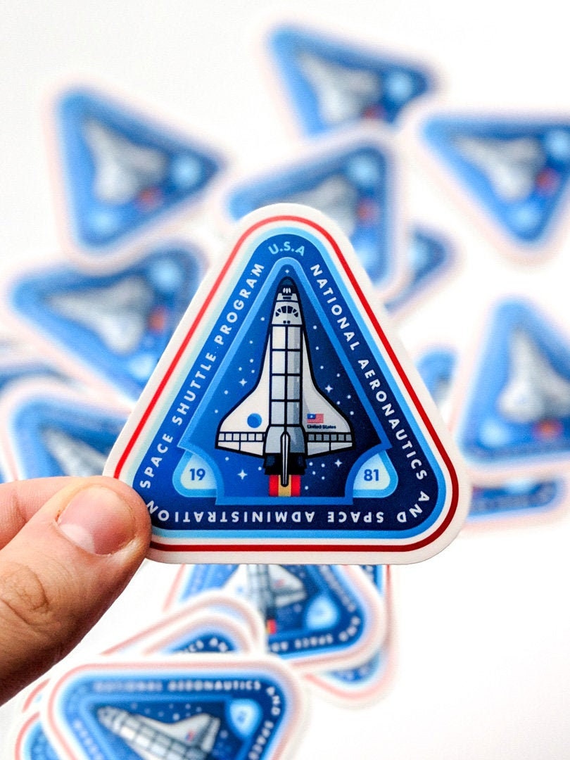 NASA Space Shuttle Sticker Matte Vinyl 3 X 3 Inch Outer - Etsy Canada