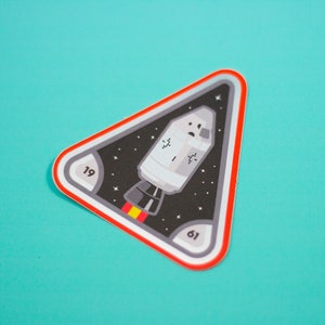 NASA Moon Landing Sticker - Foil Metal Effect - 2 X 2 Inch - Moon ...