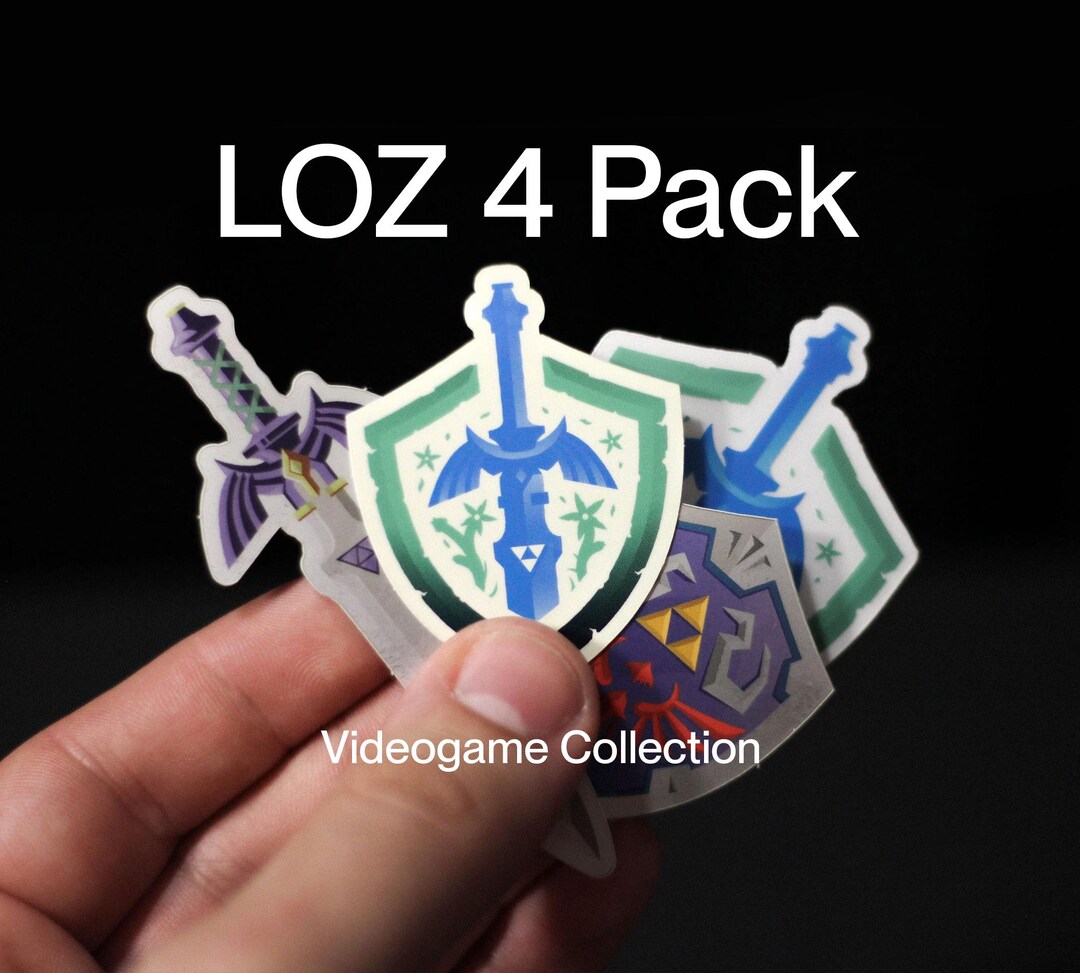 Legend of Zelda Sticker Pack - 4 Laptop Decals - Etsy