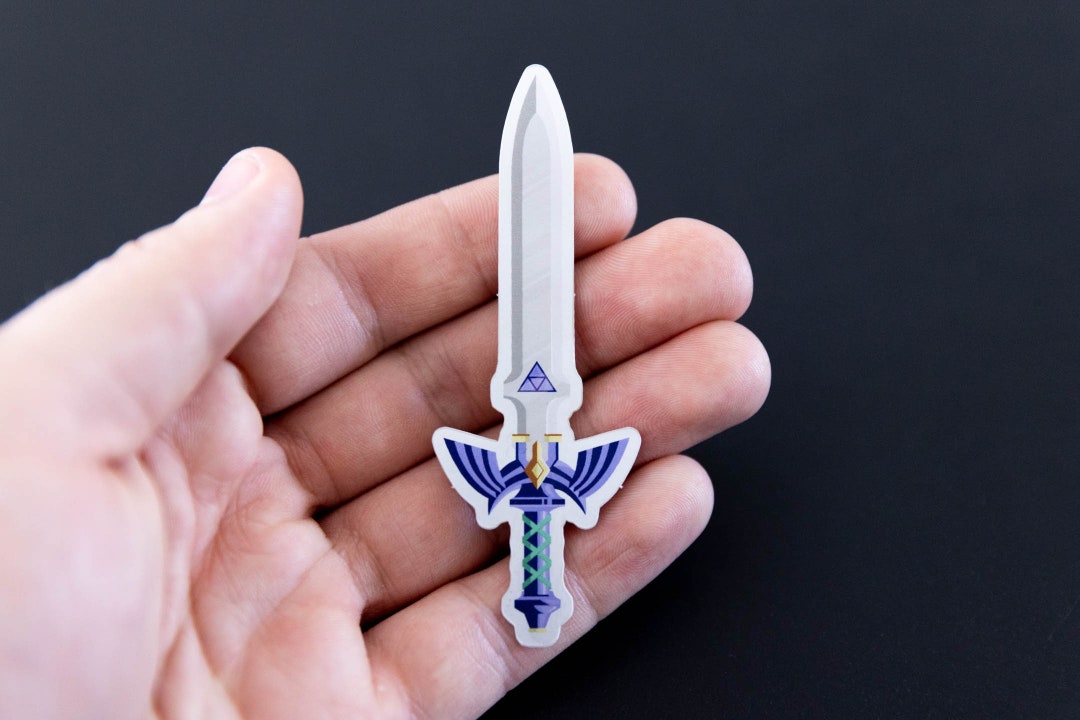 Legend of Zelda Master Sword - Holographic Metal Vinyl - 3 X 1 Inch ...