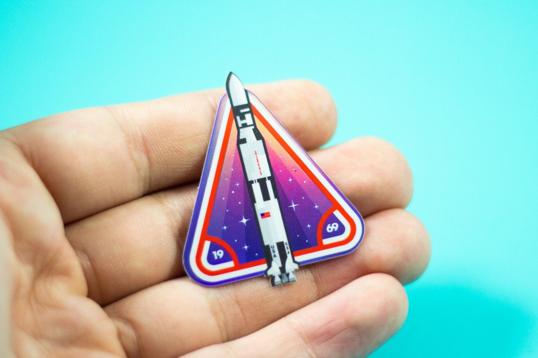 NASA Saturn V Apollo Sticker Holographic Vinyl 2 X 2 Inch - Etsy Canada