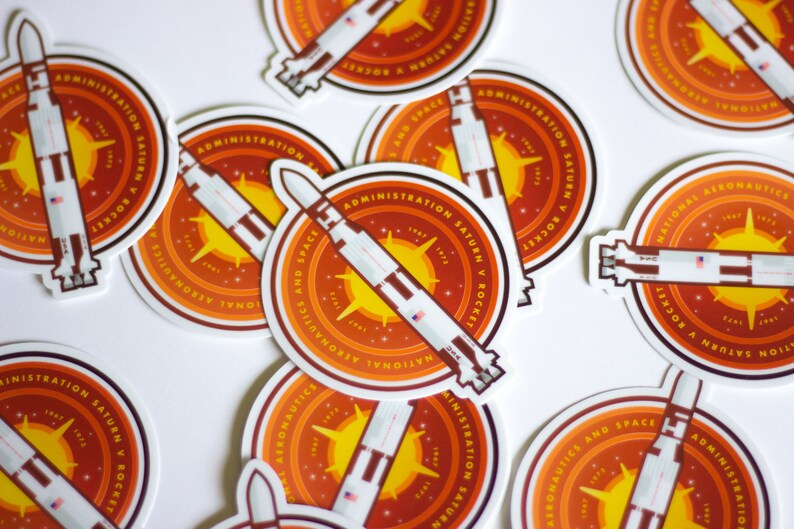 NASA Saturn V Rocket Launch Sticker Matte Vinyl 3 X 3 Inch - Etsy